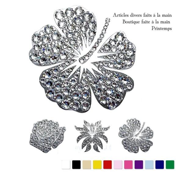 お花のデコシール 薔薇 ハイビスス 【40mm〜】SWAROVSKI デコシール お好きなアイテムなどにペタッと貼るだけ。スマホケース 車 バックミラー パソコン 自転車 マグカップ 瓶 ワインなど屋外用のシートにSWAROVSKIELEM...