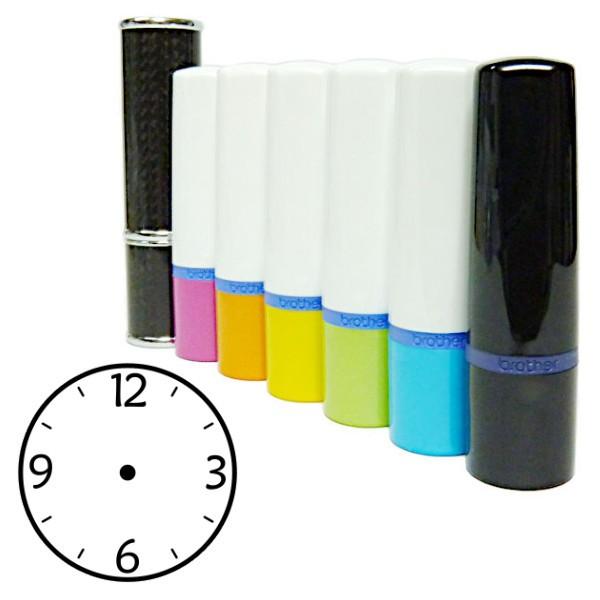 ブラザー工業認印(ネーム10・丸型)インクカラー(5種：朱・黒・赤・青・緑)ボディカラー(8種：ブラック・ブルー・グリーン・イエロー・オレンジ・ピンク・ロガル)仕様(浸透印・スタンプ台不要・シャチハタ)顔料インク(速乾性・補充可能)投函対応...