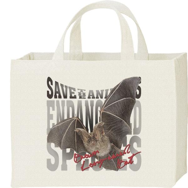 主に絶滅危惧種もしくはそれに近い生物をテーマにシリーズ化しています。 Save the Animals!（動物たちを救え！）兎 蝙蝠 ウサギ コウモリ うさぎ こうもり Brown Long-eared Bat厚手のコットン（キャンパス地）...