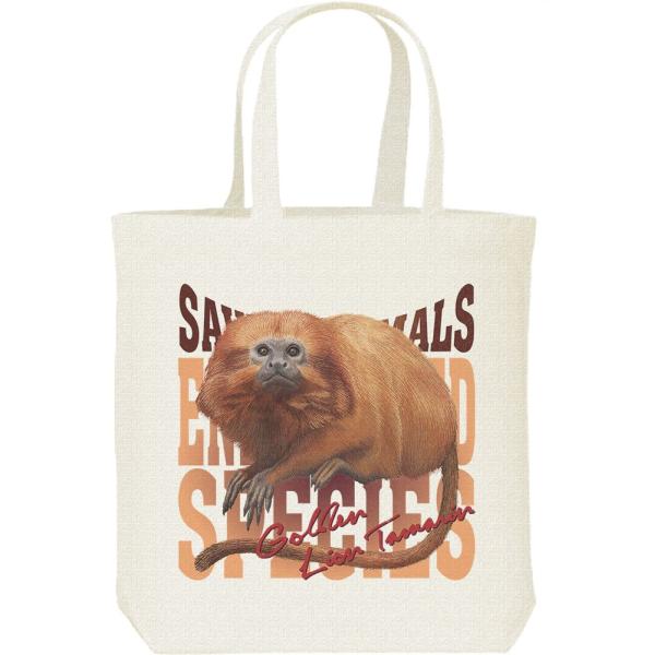 主に絶滅危惧種もしくはそれに近い生物をテーマにシリーズ化しています。 Save the Animals!（動物たちを救え！）ゴールデン ライオン タマリン ごーるでんらいおんたまりん Golden lion tamarin厚手のコットン（キ...