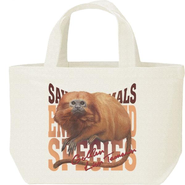 主に絶滅危惧種もしくはそれに近い生物をテーマにシリーズ化しています。 Save the Animals!（動物たちを救え！）ゴールデン ライオン タマリン ごーるでんらいおんたまりん Golden lion tamarin厚手のコットン（キ...