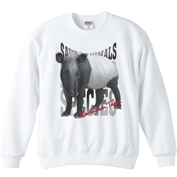 色：白、杢グレーサイズ：Ｓ、Ｍ、Ｌ、ＸＬ(２Ｌ)※メンズ基準です。主に絶滅危惧種もしくはそれに近い生物をテーマにシリーズ化しています。 Save the Animals!（動物たちを救え！）馬来獏 獏 ばく baku Asian Malay...