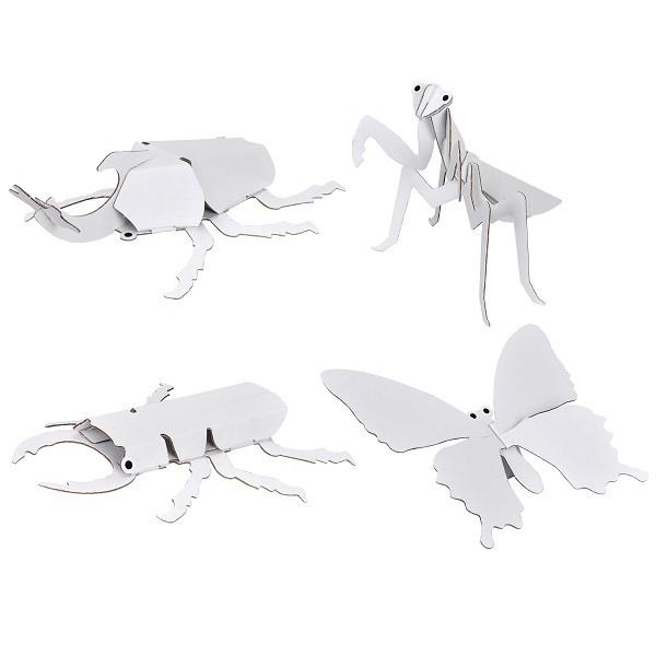 【メール便可】【仕様】色:こんちゅうのたまごサイズ:パッケージ:長さ305×幅224×厚み5mm内容:カブトムシ、クワガタムシ、カマキリ、チョウ、目玉シール材質:E/F 白×茶(色は付いておりません)難易度:★★ (組立時間目安:30分)【...