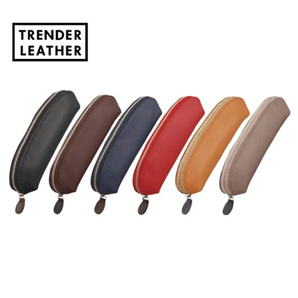 【メール便不可】【仕様】色:全6色(ブラック・ダークブラウン・ブルー・レッド・ブラウン・モカ)サイズ:185×60×38mm仕様:牛革(スムース仕上げ)、内生地:シャンタン、サイドチャック式、金属チャック【商品情報】文具|ペンケース・ペンシ...