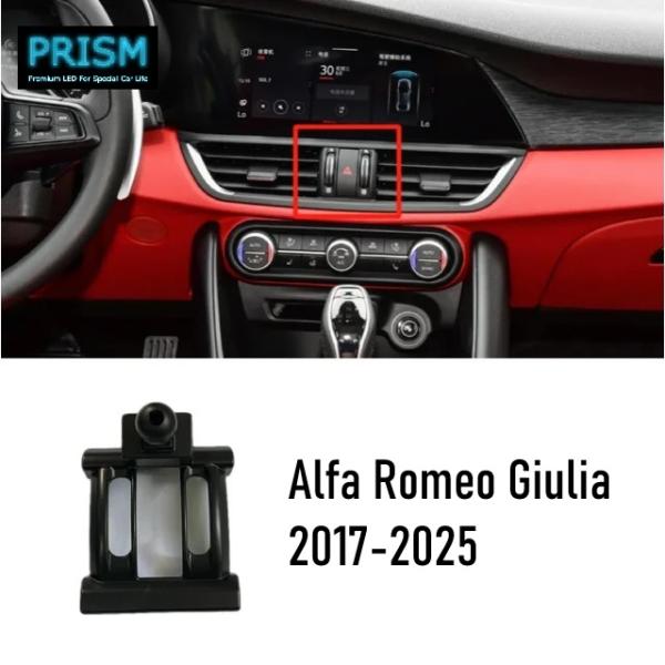アルファロメオ ジュリア型式：ABA-95###対応年式：2017〜2025※外車は細かな年式やグレードによりパネル形状に違いが発生する為、装着可能であるのかをセンターパネルの写真を参考に判断してください。ダッシュボードの曲線やジェル状吸盤...