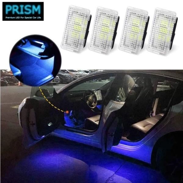 Tesla3/X/Sモデル対応テスラモデルX 2014〜テスラモデルS 2015〜テスラモデル3 2017〜カーテシやフットライトが簡単にあの幻想的な青色光に変身!!純正カーテシやフットランプはLED化されていますが黄色いホワイトカラーなの...