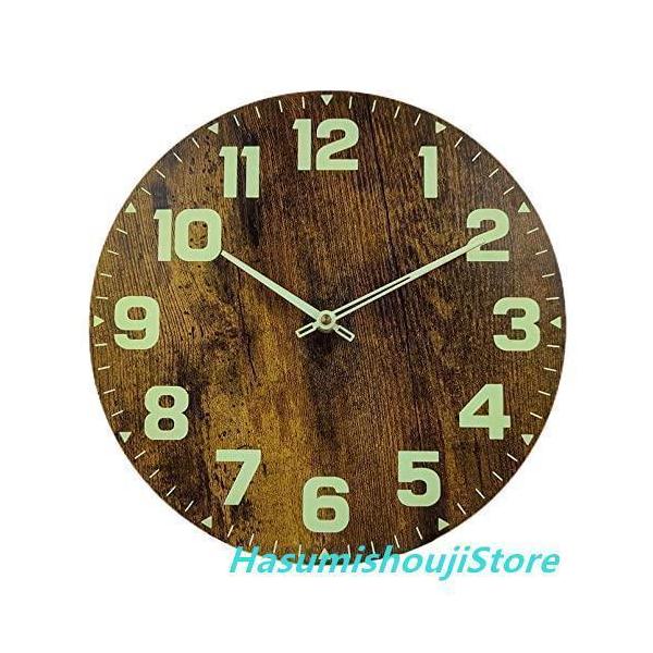 モダン?【電波時計サイズ】(約)高さ30×幅30×奥行0.5cm。重量:(約)340g。電源：単3マンガン乾電池×1(別売)。?【壁掛け時計 夜光】：常夜灯機能を備えた数字と針.数字と指針には蓄光インキという特殊な素材を印刷しているので・暗...