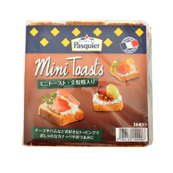 チーズやハムなどお好きなトッピングでおしゃれなカナッペやおつまみに。全粒粉入り。