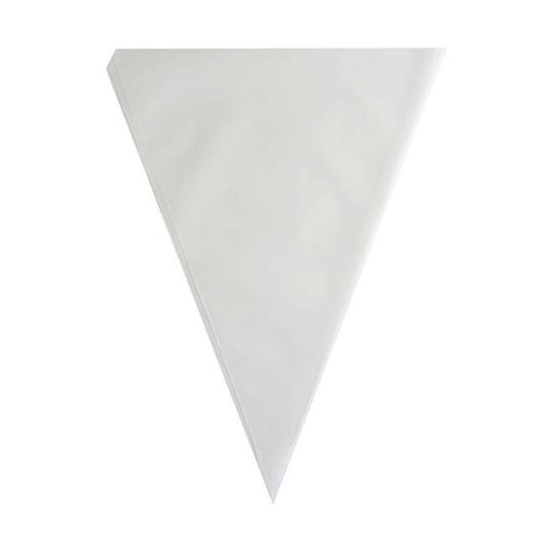 衛生的な使い捨てタイプの絞り袋です。絞り袋の口先は、使用する口金に合わせて切ってお使いください。