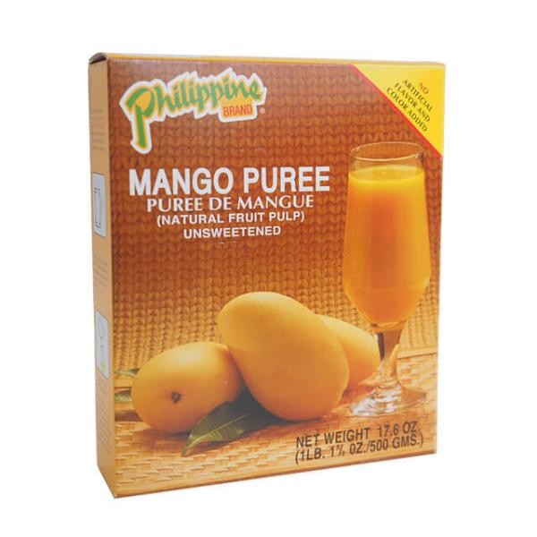 保存料不使用。酸味と甘みのバランスの良さが特徴のフィリピン産マンゴーの果肉だけで作られたマンゴーピューレです。お好みで水、牛乳、ヨーグルトなどで割ってお召し上がりください。また、プリンやゼリーなどのお菓子作りにもご使用頂けます。