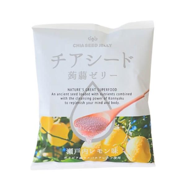 日本の健康食品「蒟蒻」と海外で注目されてきた健康食品「チアシード」をコラボ。気軽に美味しく続けられる腸活にぴったりなギルトフリー(罪悪感無し)スナックが誕生です！身体の中からキレイを目指したい！という方に是非食べて頂きたい爽やかな酸味と香り...