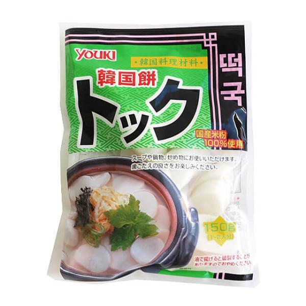 国内産の米粉を使用したトック(韓国餅)です。味の浸透性が良く、歯ごたえ十分。煮くずれしづらいので、スープはもちろん、鍋物、炒め物など、幅広くご使用いただけます。〜簡単レシピ〜【トックスープ(韓国風お雑煮)】材料(1〜2人分)・トック：150...