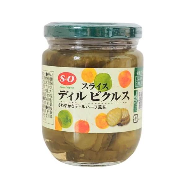 爽やかなディルハーブ風味の便利なスライスタイプのきゅうりピクルスです。●ハンバーガー、ホットドッグ、サンドイッチにはさんで●チーズやハムと合わせておつまみに●サラダのトッピングに