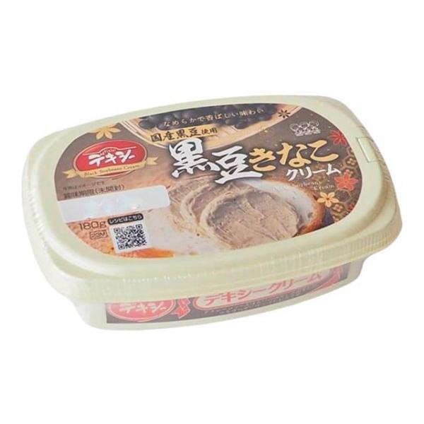 国産黒大豆を使用し、きなこの風味を生かした香ばしく味わい深いクリームです。なめらかな口溶けが黒豆きなこの風味を引き立てています。デキシーシリーズは素材の味を引き出すため、水を使わずに仕上げた商品です。