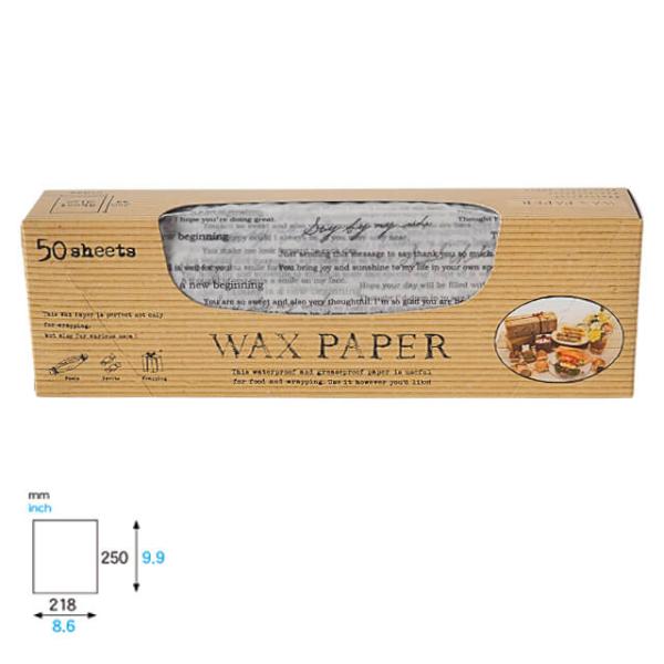 食品の保存用やラッピングペーパーとして、 幅広い用途に使えるデザイン入りのワックスペーパーです。水分・油分の染み込みを軽減し乾燥を防ぐため、食品を包むのに大変です。使いやすい人気の定番サイズ。英字新聞風のデザインがおしゃれなレター柄です。