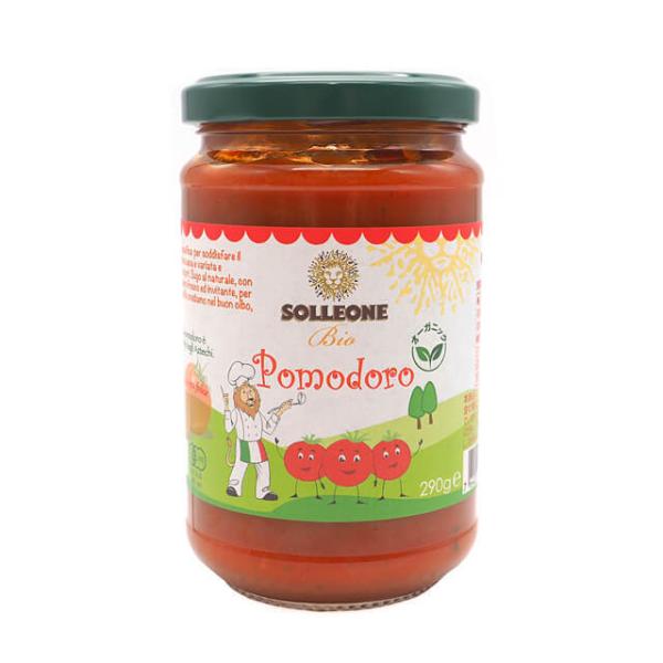 子ども向け有機パスタソース。野菜の風味とフレッシュなトマトの味わいにこだわったパスタソースです。