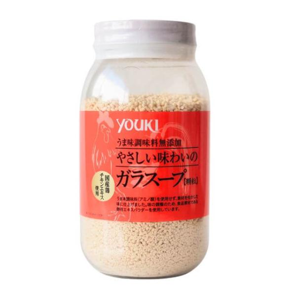 うま味調味料（アミノ酸）を使用せず、素材を生かした味に仕上げました。味の調整のため、食品素材である酵母エキスパウダーを使用しています。野菜炒め、炒飯、焼きビーフン、スープなど幅広くお使いいただけます。国産鶏チキンエキス使用。【使用目安(1人...