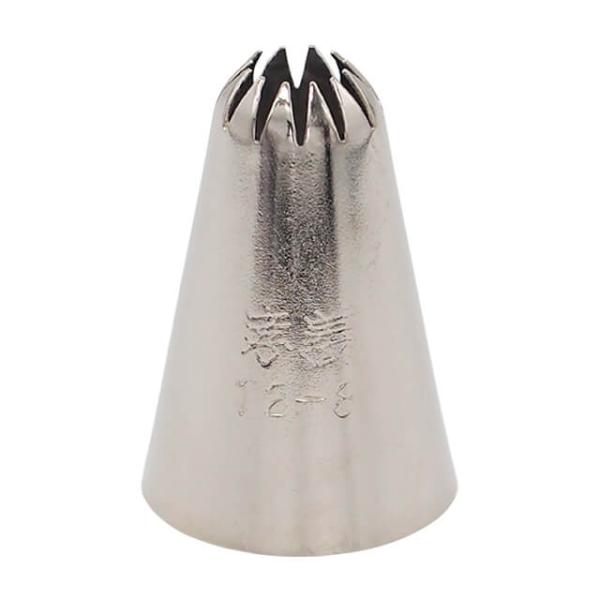 ケーキを華やかに仕上げる切り込みの入った口金です。切り込みが多いほど豪華な印象になります。