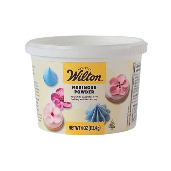 乾燥卵白と同じ効果が得られるWILTONブランドのメレンゲパウダーです。 メレンゲパウダー小さじ2杯＋水大さじ2杯＝卵白1つ分です。※日本語での使い方の明記はございません。ご注意ください。