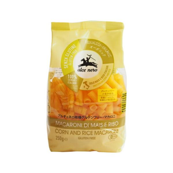 イタリア産有機とうもろこしと有機米でつくった小麦不使用のマカロニです。穀物の甘さがほんのり感じられる、もちっとした仕上がりです。◎標準ゆで時間10〜12分アルチェネロは1970年代にヨーロッパでいち早く、有機農法を実践したオーガニックの先駆...