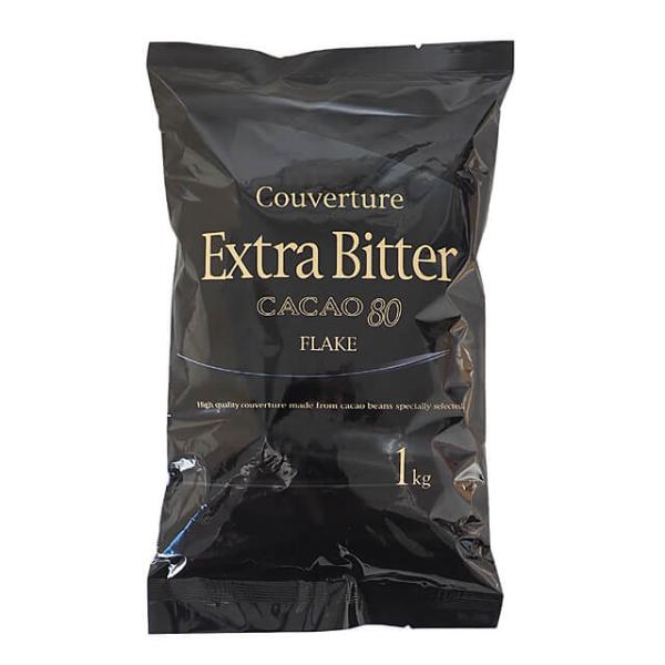 原料を厳選し、独自のロースト技術、ブレンド技術で練り上げた風味の高いクーベルチュールチョコレートです。刻む手間がなく扱いやすい商品です。形状：細かい粒子状のフレーク■種類：スイートチョコレート■原産国：日本■カカオ分：80%