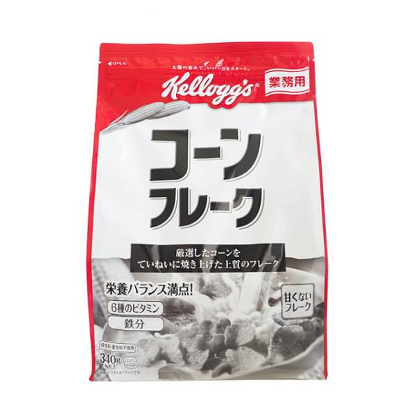 厳選したコーンをていねいに焼き上げた上質なフレークで、長く愛され続けるロングセラー。甘くないフレークなのでどんな食材とも相性抜群です 6種類のビタミンと鉄分など栄養バランス満点です。※保存料・着色料不使用