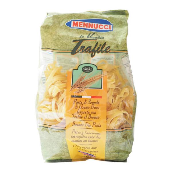 低温長時間乾燥による熟成感が味わえるパスタ。平麺は抜群ののど越しとソースの絡みの良さが特徴です。ミートソースなどの濃厚なソースとよく合います。