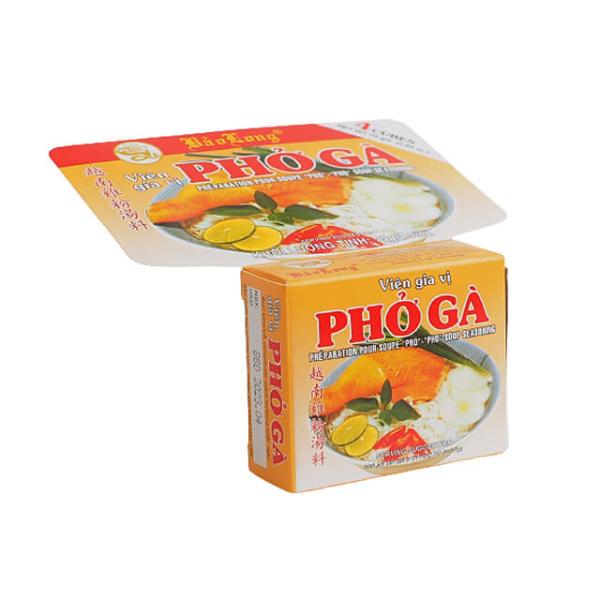 ライスヌードル用の固形スープの素です。１キューブで約１人前のスープが作れます。【美味しいフォーガー（鶏肉米うどん）の作り方（1人前）】沸騰したお湯でライスヌードルを茹でて器に盛りつけます。スープストック1個を500ｍｌのお湯に溶かして3分煮...