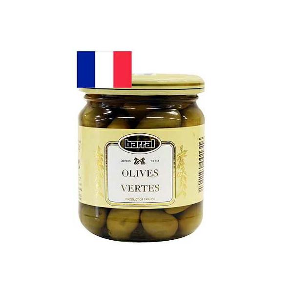 完熟する前の緑色の若いオリーブを、苦みを除き塩漬け液で保存。肉質はかたく、塩味がきいていて味がしっかりとしています。サラダ、煮込み料理などに。