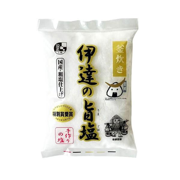 釜炊き・国産・粗塩仕上げ宮城の石巻・渡波は江戸時代から塩の名産地で知られております。伊達の旨塩は、親潮系石巻湾の美しい海水を使い、長年培われた伝統と手造りで丹精こめて造りあげた、おいしい粗塩です。まろやかで、うま味のある塩として野菜・魚・肉...