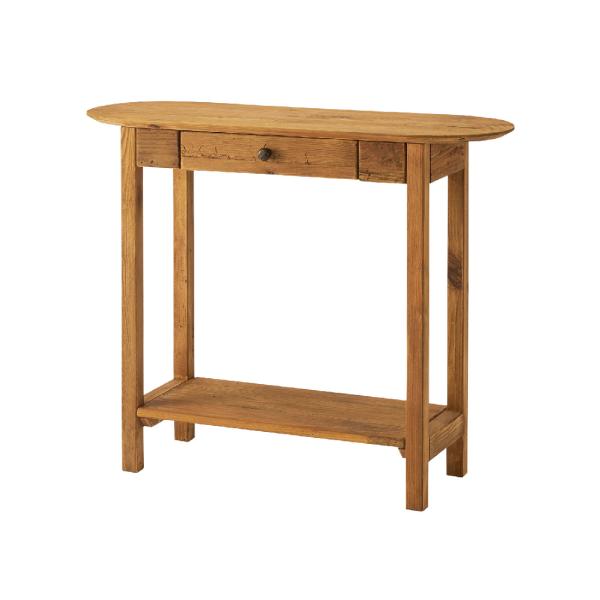 【メーカー直送】天然木 コンソールテーブル WE-891/ナチュラル 引き出し付き ディスプレイ 古材 ヴィンテージ おしゃれ 東谷