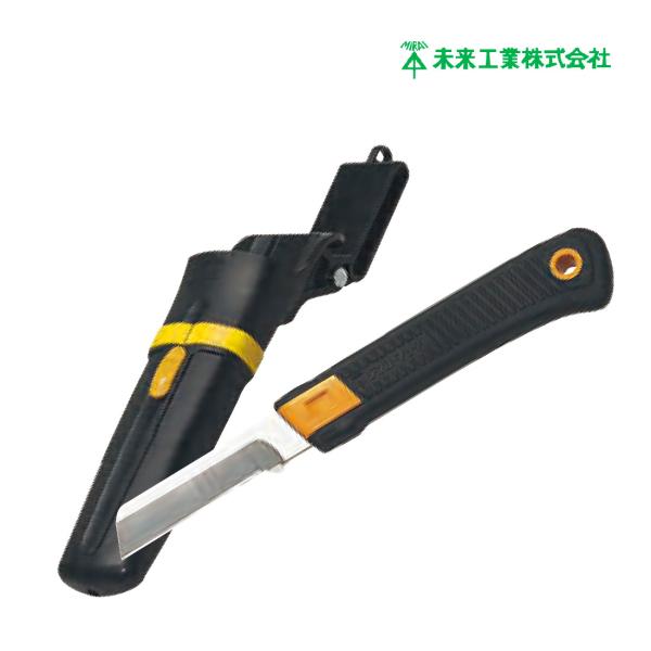 未来工業 デンコーマックステンレス刃 ケース付き DM-S1B        ナイフ全長235mm刃長88mm適用ケーブル2芯(φ1.6・φ2.0)、3芯(φ1.6・φ2.0)、4芯(φ1.6)        ◆刃の折りたたみ不要！◆すべり...