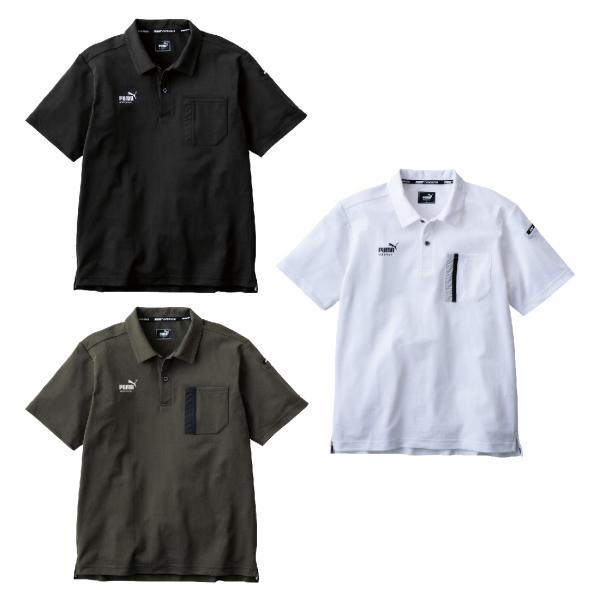 スポーツポロシャツの高機能ストレッチカノコ素材でラインナップ。ストレッチの効いた高機能ストレッチで吸汗速乾、UVカット95％以上。PUMAのオリジナルティを効かせたタクティブタイプバック襟元にはロゴプリント左腕部分にはペン差しポケット付きス...