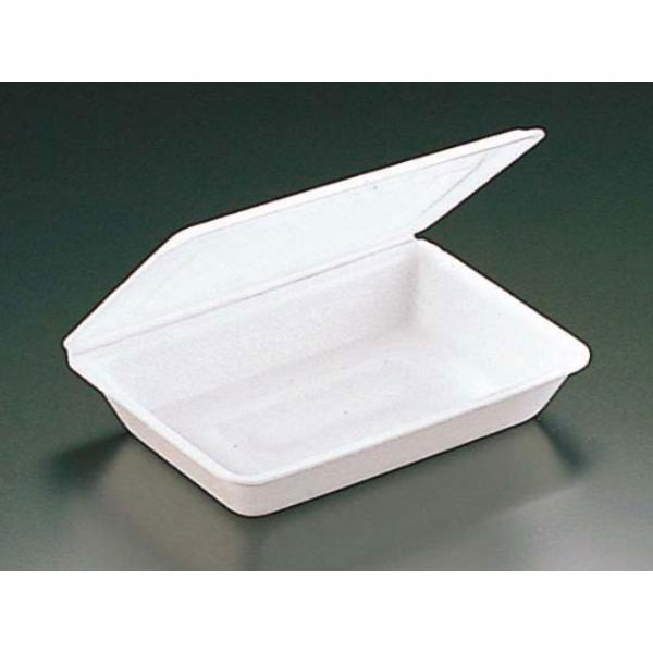 発泡スチロールの折り蓋容器。定番の一合折でライス用、またはのり弁用にご利用いただけます。