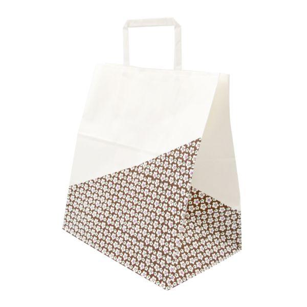 便利な手提げの紙袋。巾240mm×奥行160mm×高さ270mm。