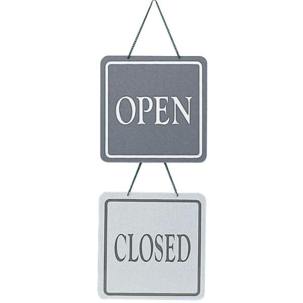 営業をお知らせするのに欠かせない店頭サインプレートです。※表裏両面に印字してあります。2枚セットではありません。 。200×200mm、[吊り下げ時]H300mm、[厚み]3mm