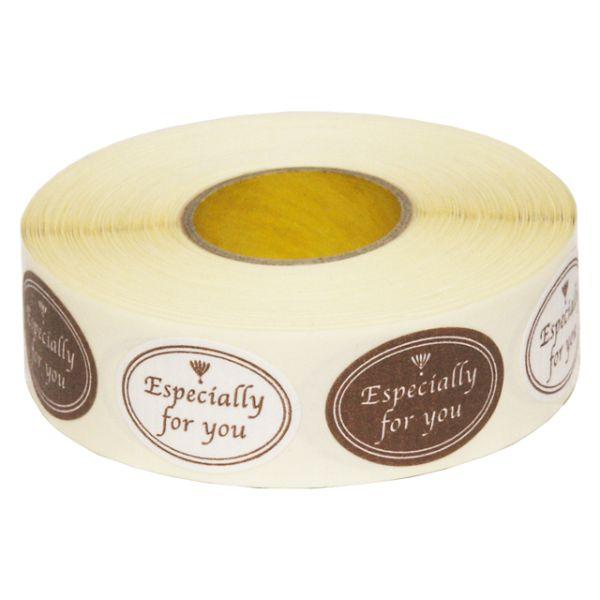 上品なデザインが商品を引き立てます。ナチュラルな素材感のあるシールです。 。W25×H18mmロール