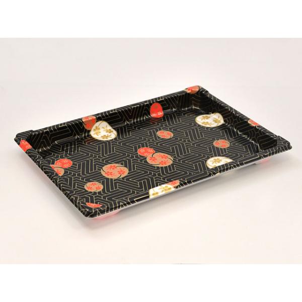 寿司15貫〜18貫用。寿司容器のベストセラー。本体が浅型なので、商品のボリュームをより高めることができます。