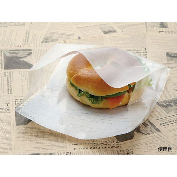 ハンバーガー包装用に。シュークリームやベーグルサンドなどの袋としても使用できます。