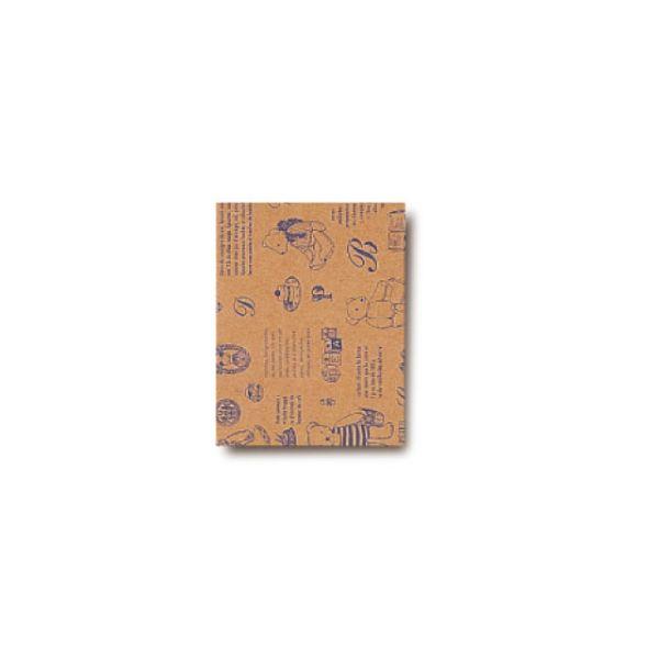 素朴なクマのぬいぐるみデザインの紙平袋。雑貨、玩具、洋菓子店に人気です。