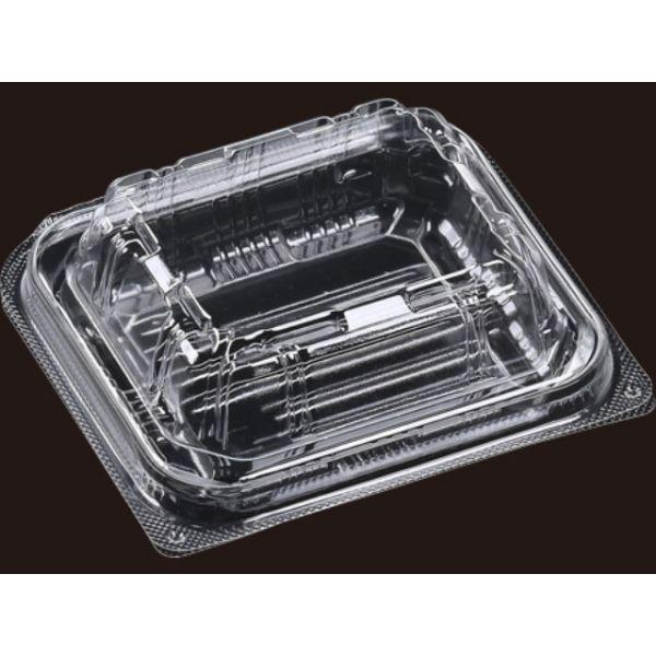 耐油・耐酸にすぐれた嵌合折り蓋式容器。開けやすく閉めやすい嵌合性。透明性が高く見栄え抜群。※サイズ表記は、蓋を閉じたときの外寸です。高さは、本体＋蓋の合計になります。