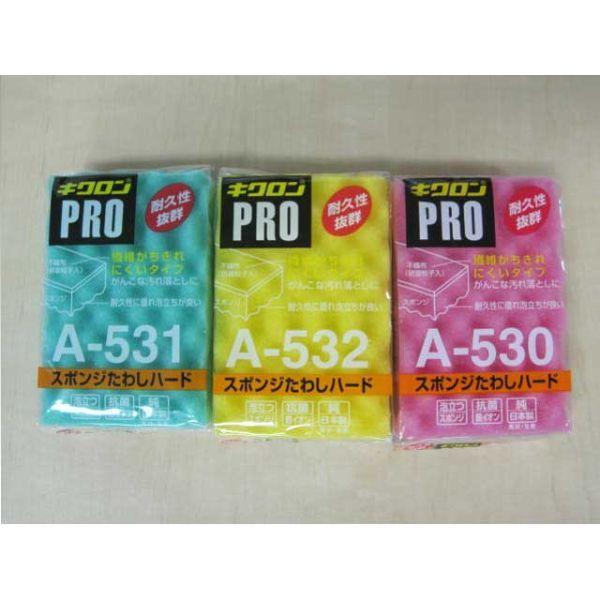 異物混入防止に役立ち、カラーゾーニング対応されており、かつカラーリング耐久性に優れたプロのためのスポンジと、キズをつけずに汚れを落とす新開発の特殊加工ナイロンたわしを貼り合わせた商品です。