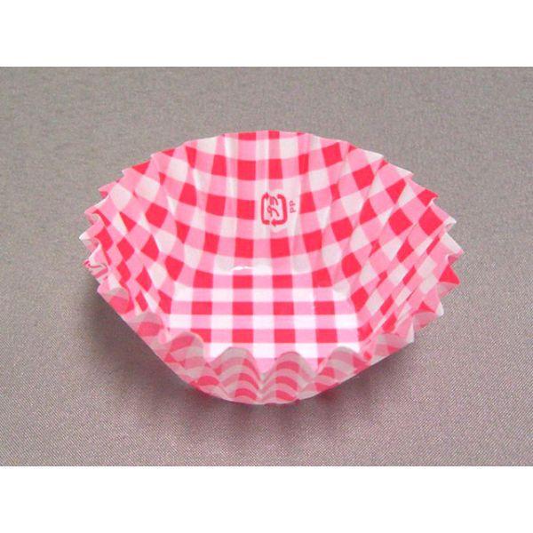 保形成に優れた、色・サイズのバリエーションが豊富なカップケース。印刷面を両面から同質の材料でラミネートを施し、インキが食材に接触しない為安心・安全。耐熱性にも優れ、電子レンジ対応。耐熱温度：-50℃〜130℃。1本500枚入。