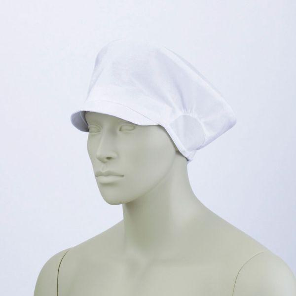 カラー展開豊富なスタンダードな衛生キャップ。抗菌機能を付与。