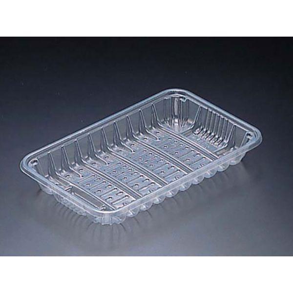 半透明の白色の汎用トレー。日配品やきのこ類など、様々な用途でご利用いただけます。