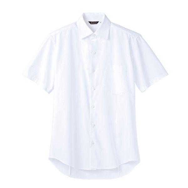 イージーケア性で使いやすいストレッチシャツ。透け防止とストレッチ機能付。