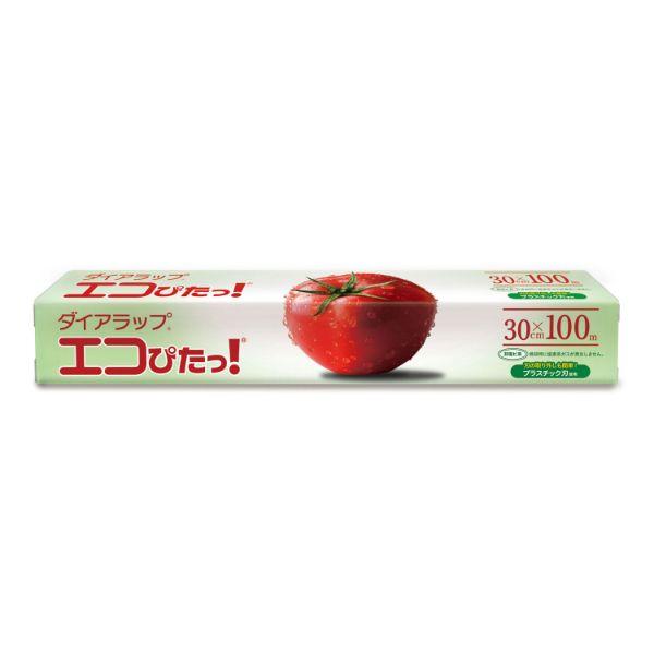 非塩素系業務用ラップ。香り移りしにくく粘着性に優れ、植物由来のプラスチック刃を採用。