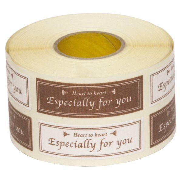 上品なデザインが商品を引き立てます。ナチュラルな素材感のあるシールです。存在感のある大きめサイズです。 。W45×H15mmロール