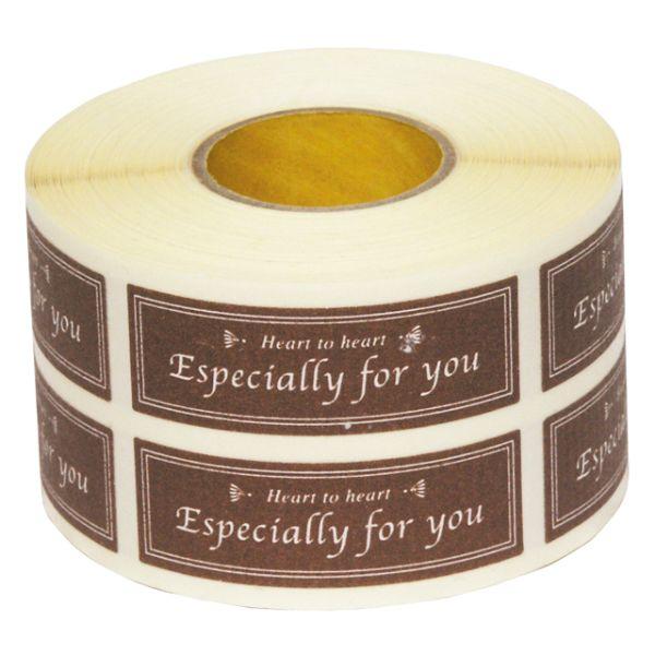 上品なデザインが商品を引き立てます。ナチュラルな素材感のあるシールです。 。W45×H15mmロール