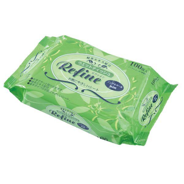 ふわりとソフトな厚手タイプ。緑茶エキスを配合した、お肌にも安心なノンアルコール、無香料のウエットタイプです。